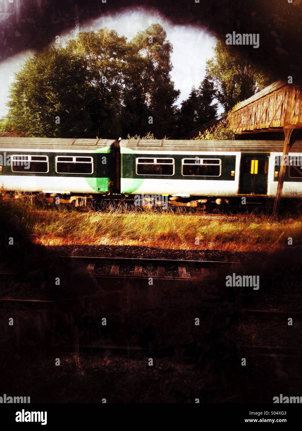 The train under the bridge hi-res stock photography and images - Alamy