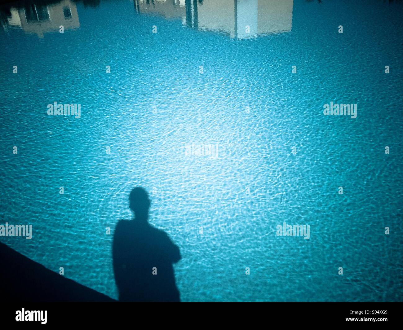 Me and my shadow going swimming Stock Photo - Alamy