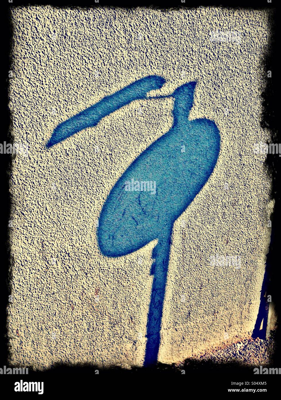 Road sign abstraction shadow on a wall Stock Photo - Alamy