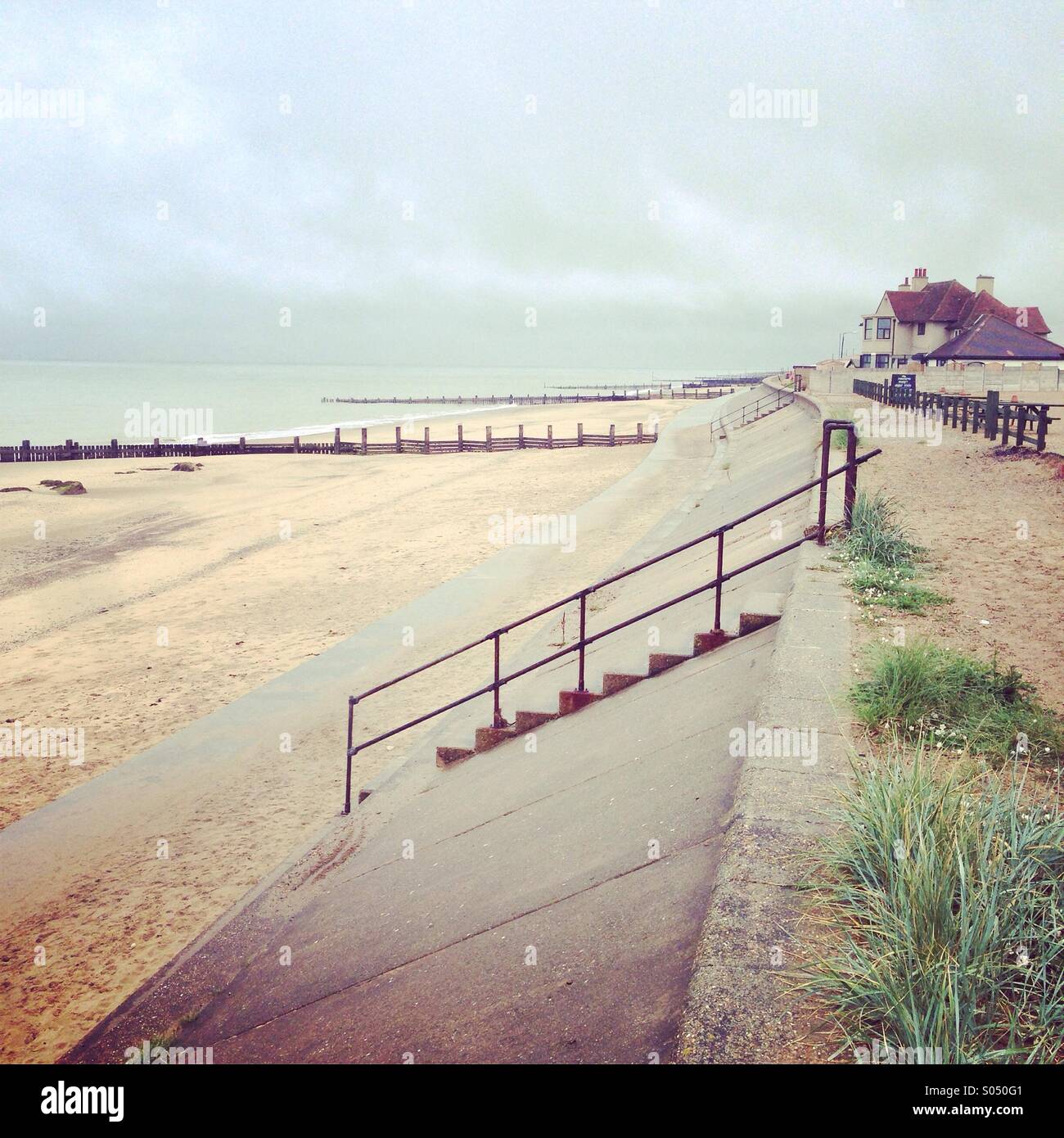 Beach at Bacton in Norfolk Stock Photo - Alamy