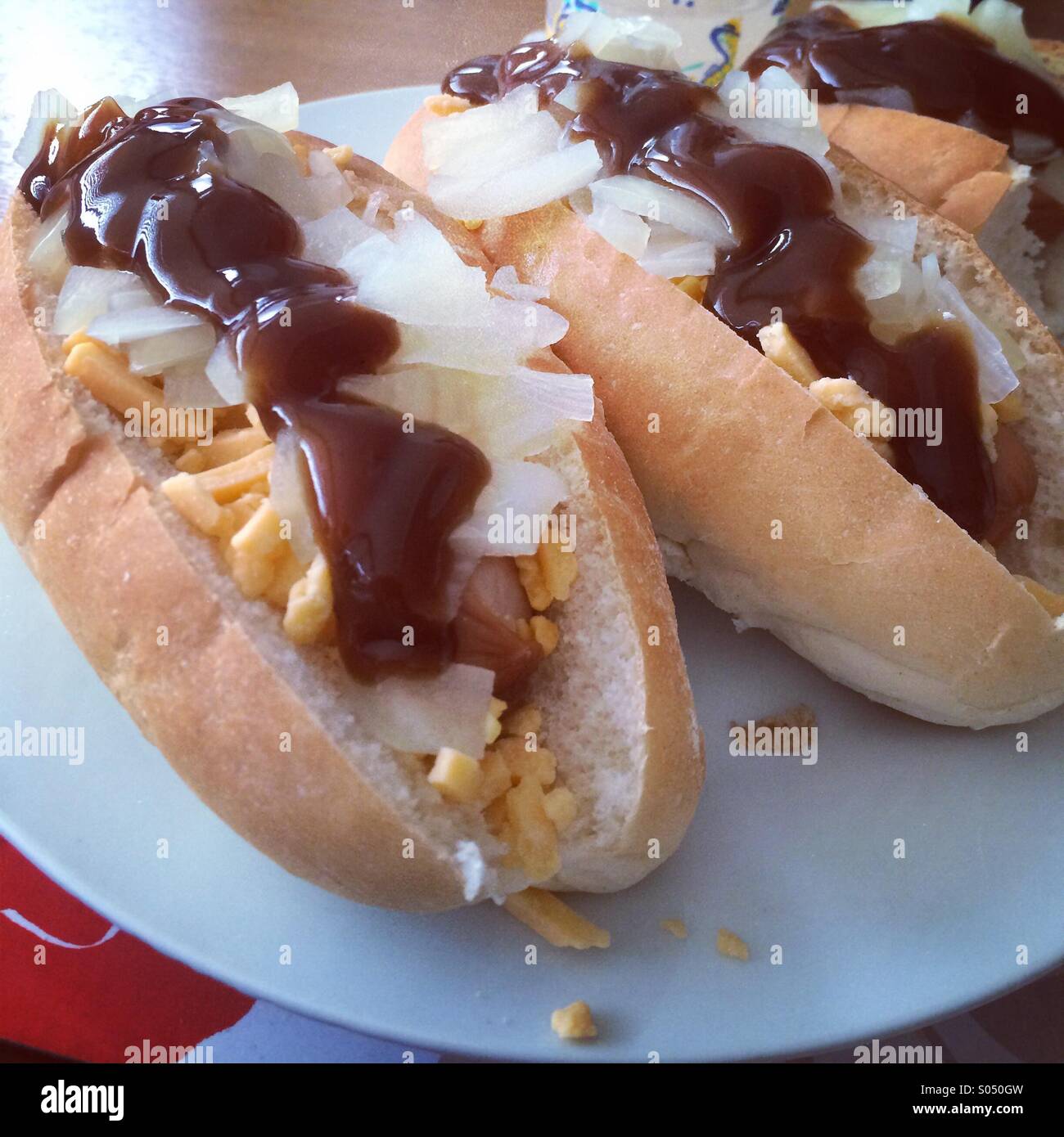 Hot dogs with onions hi-res stock photography and images - Alamy
