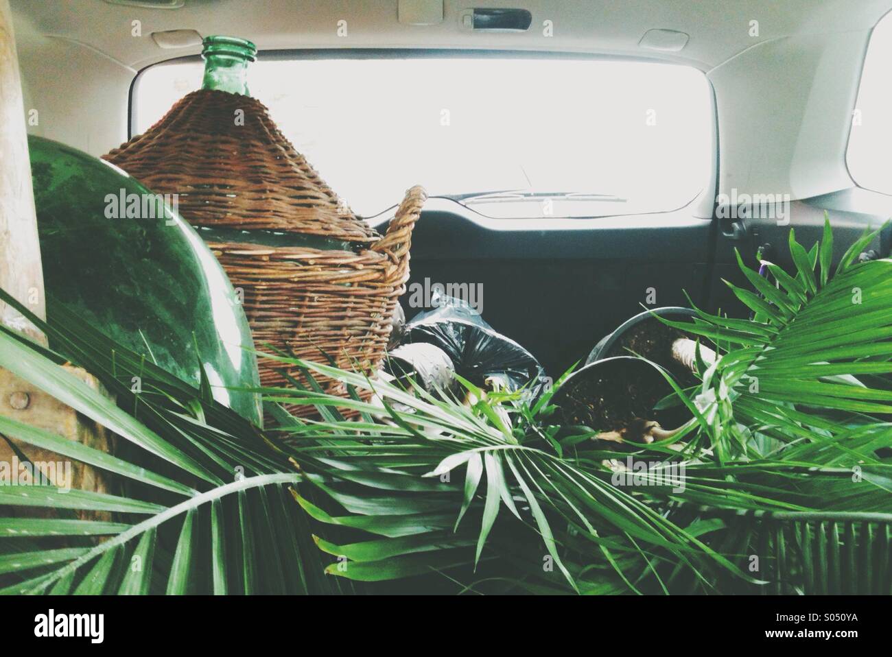 The car's trunk is fully loaded Stock Photo - Alamy