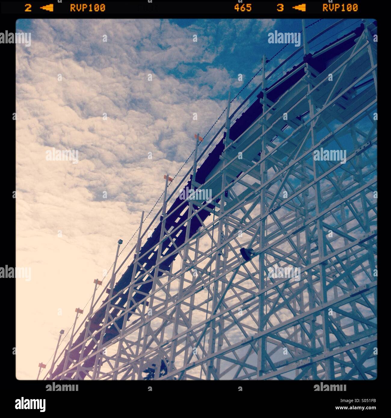 The Colossus Rollercoaster, Magic Mountain Stock Photo - Alamy