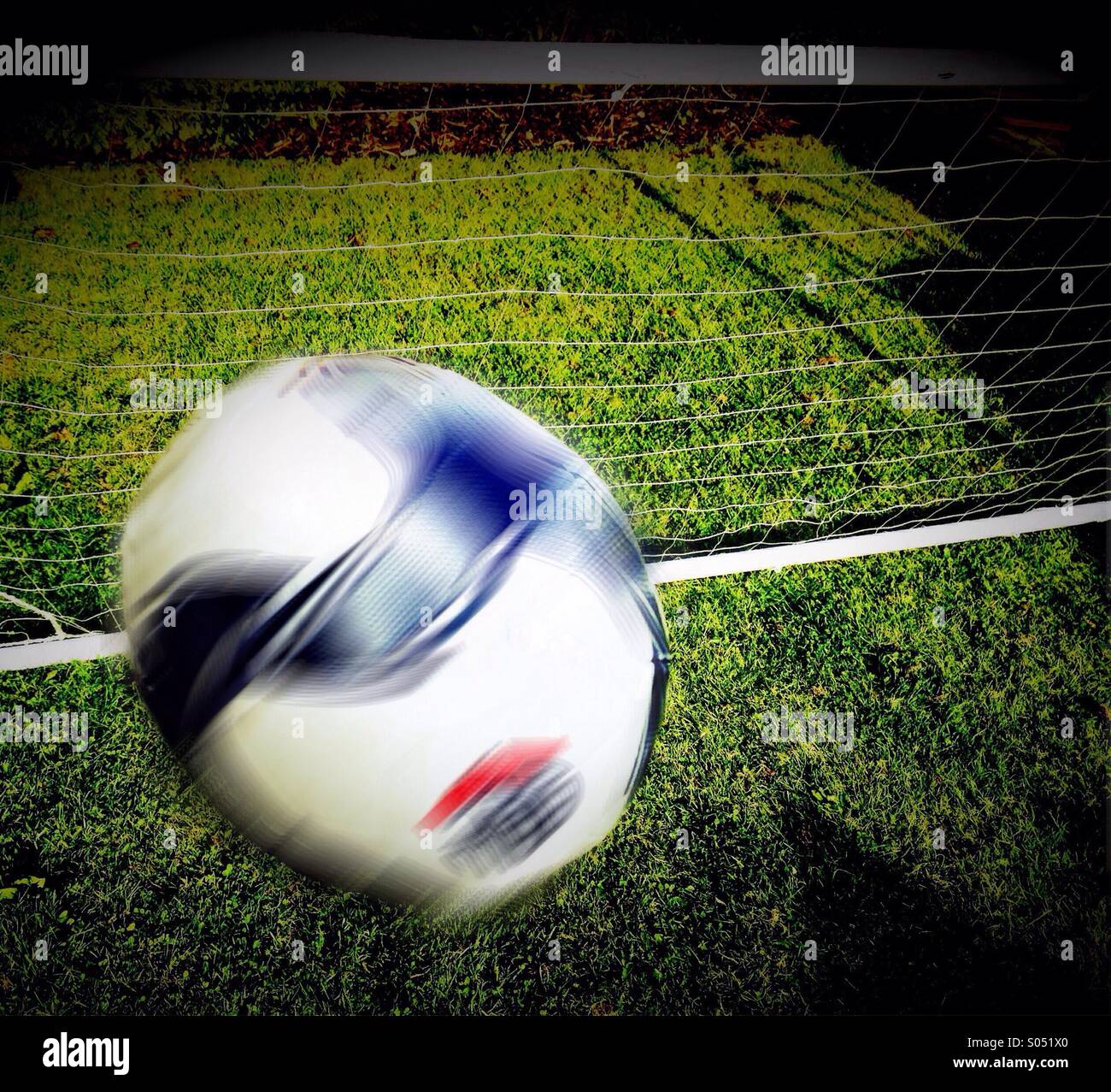 Football action net hi-res stock photography and images - Alamy
