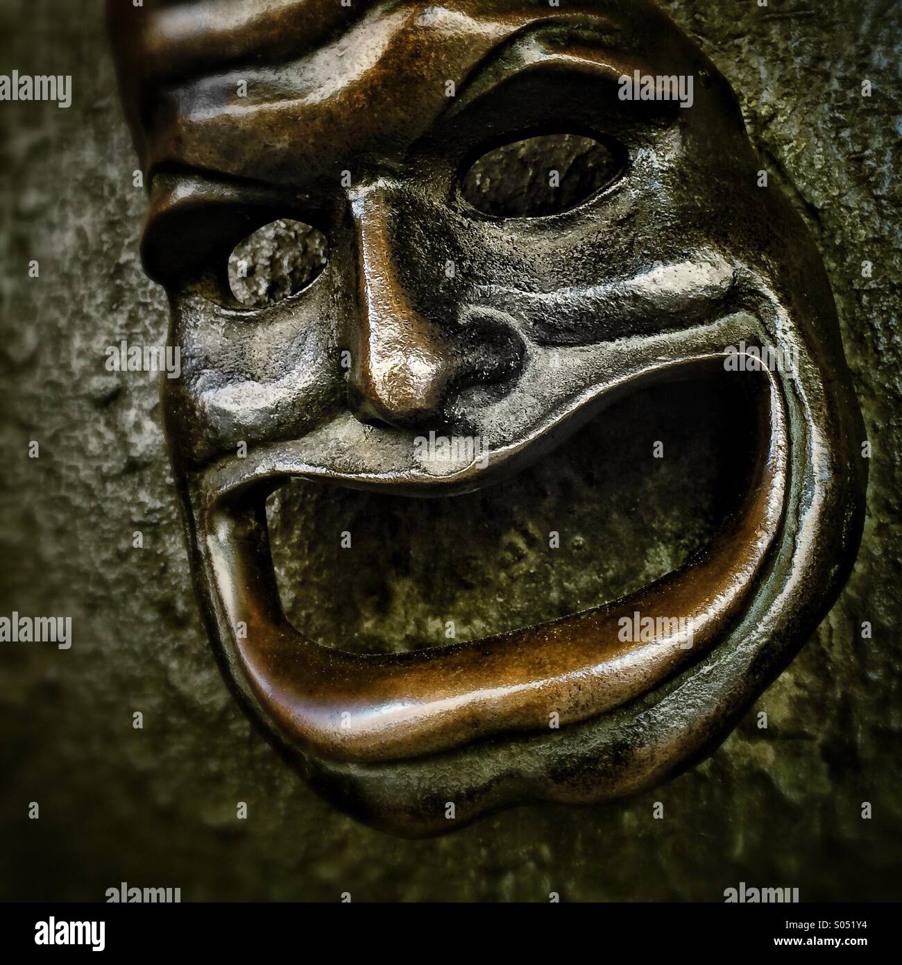 Scary mask sculpture Stock Photo - Alamy