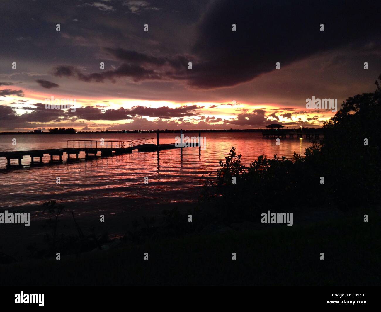 Fort myers riverside at sunset, Florida, USA Stock Photo - Alamy