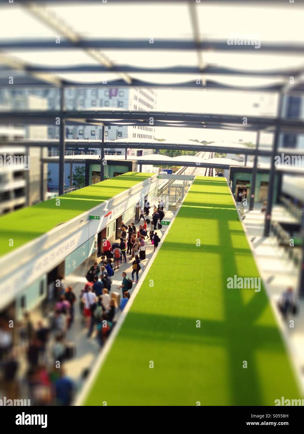 Passenger shuttle to North Terminal, Gatwick Airport, UK Stock Photo ...