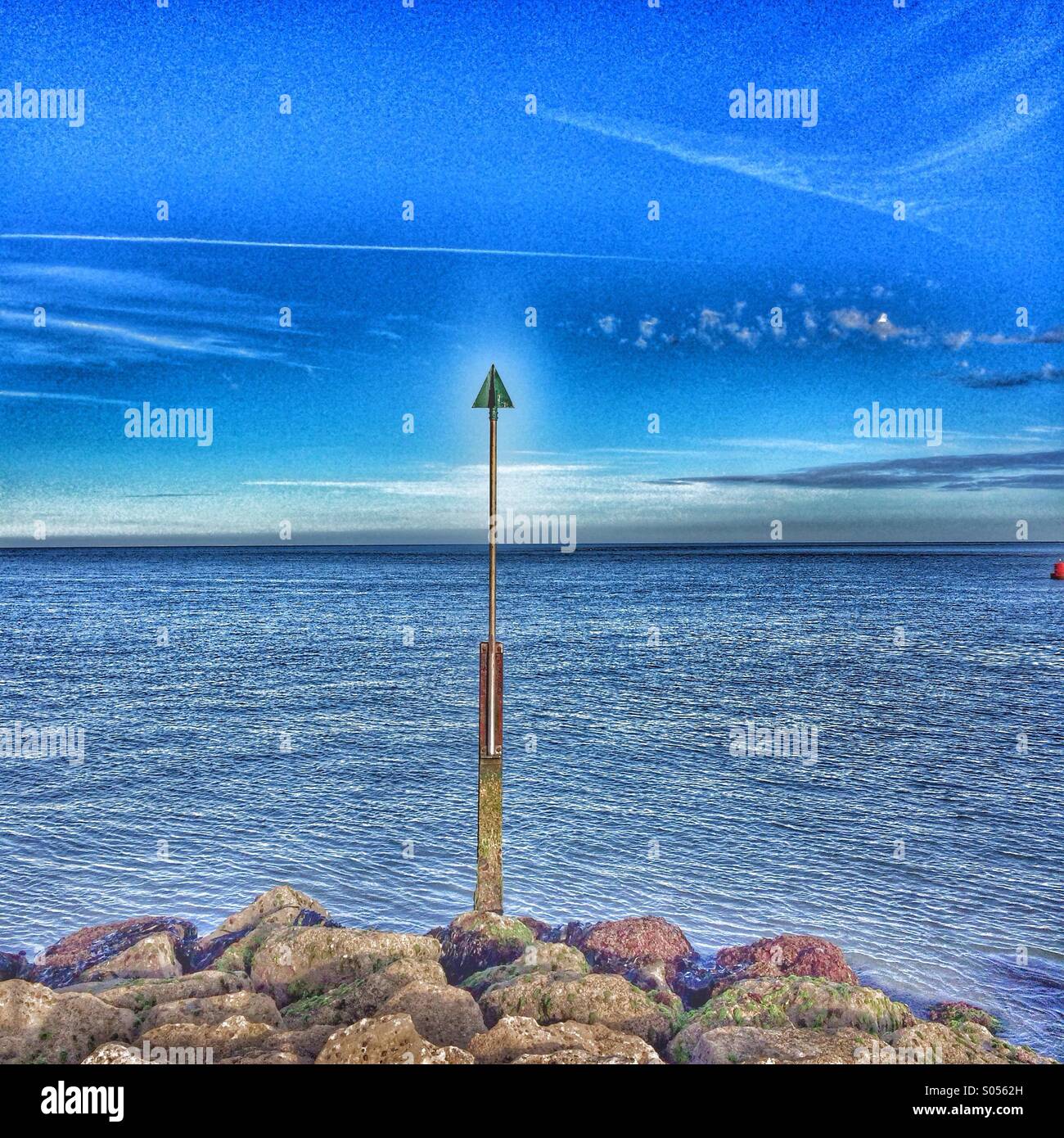 Marker at sea Stock Photo - Alamy