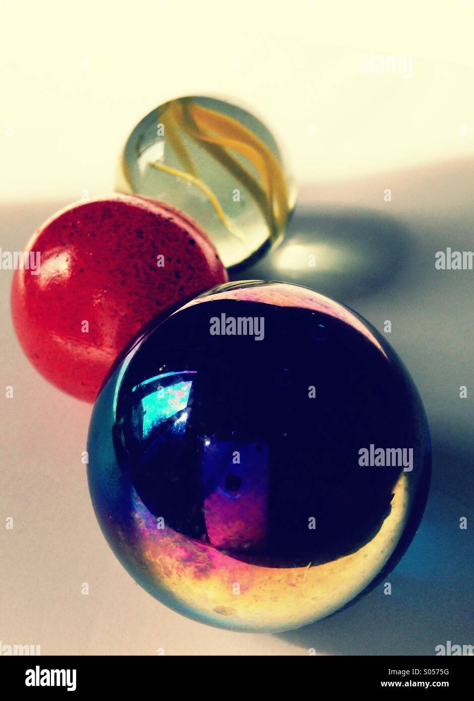 Coloured Marbles in Sunlight Stock Photo - Alamy