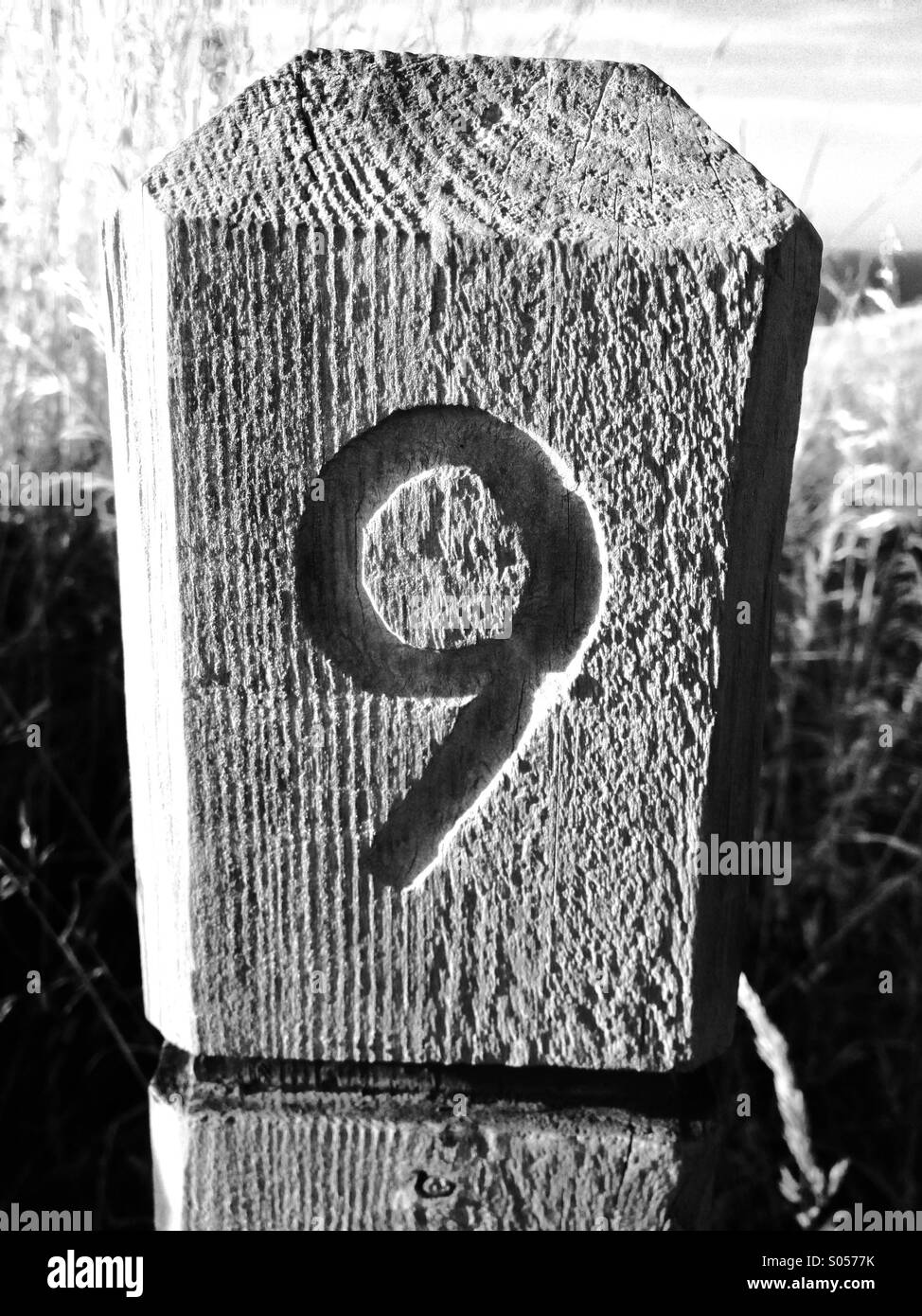 Way marker Black and White Stock Photos & Images - Alamy