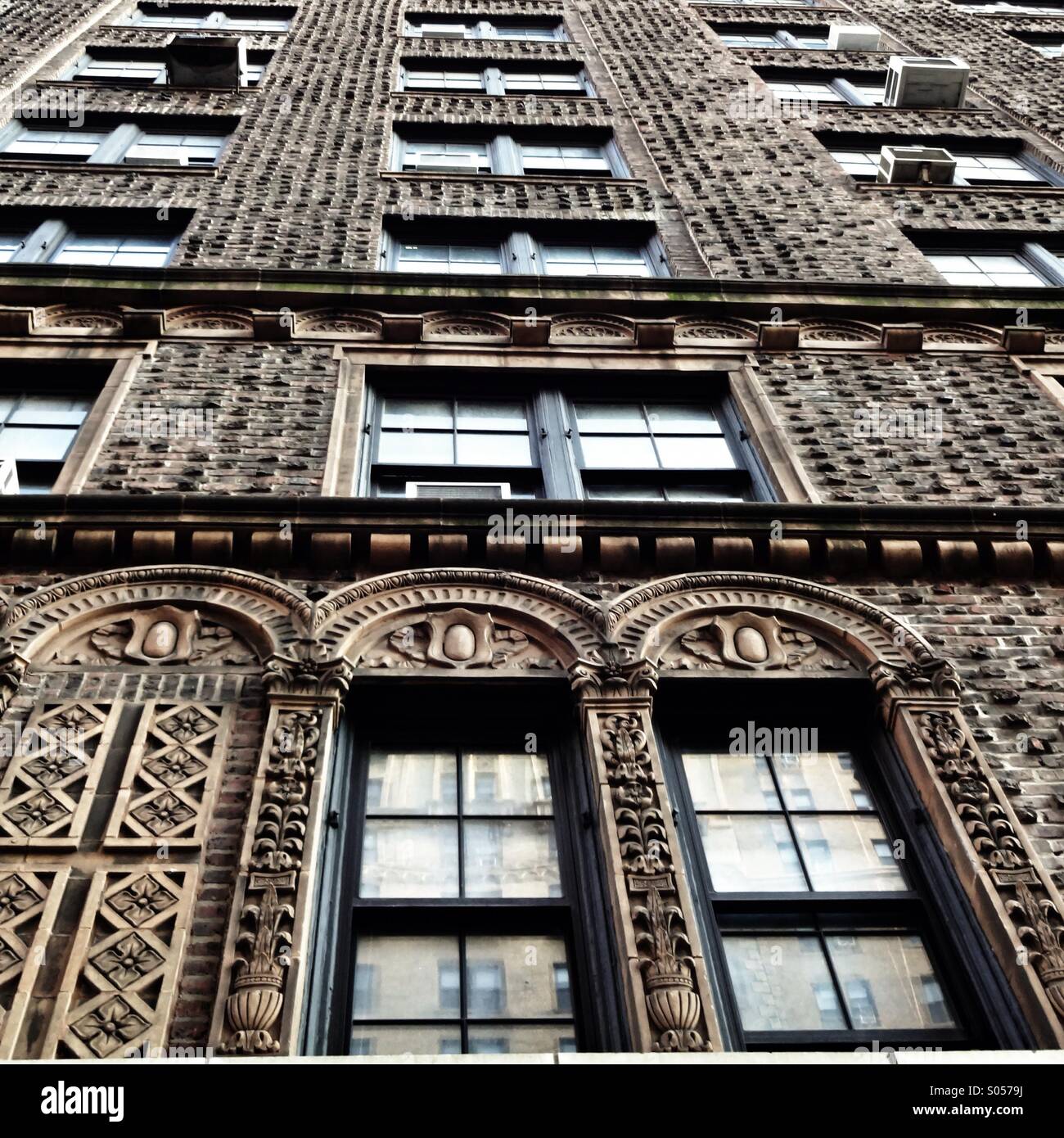 Baroque like facade of a fancy building in the Upper West Side, 72 st ...