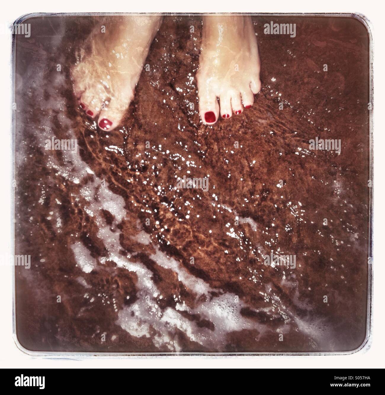 Wet woman's feet hi-res stock photography and images - Alamy
