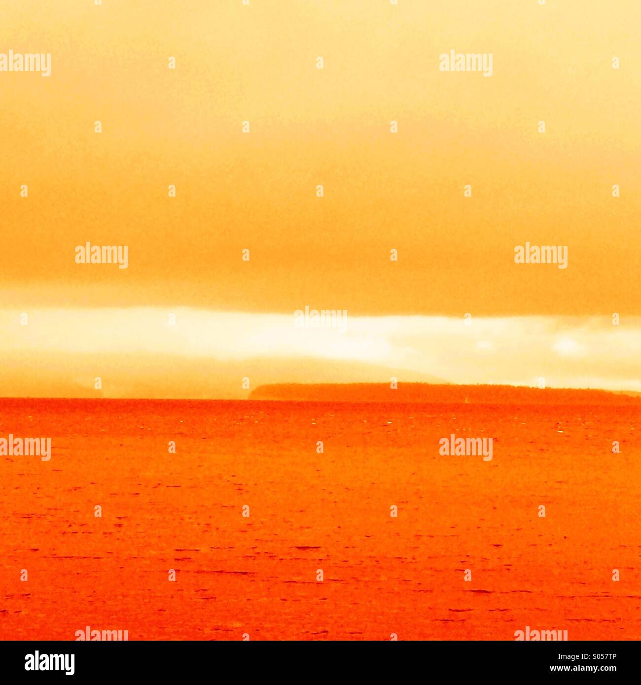 Sunset on Fire Stock Photo - Alamy