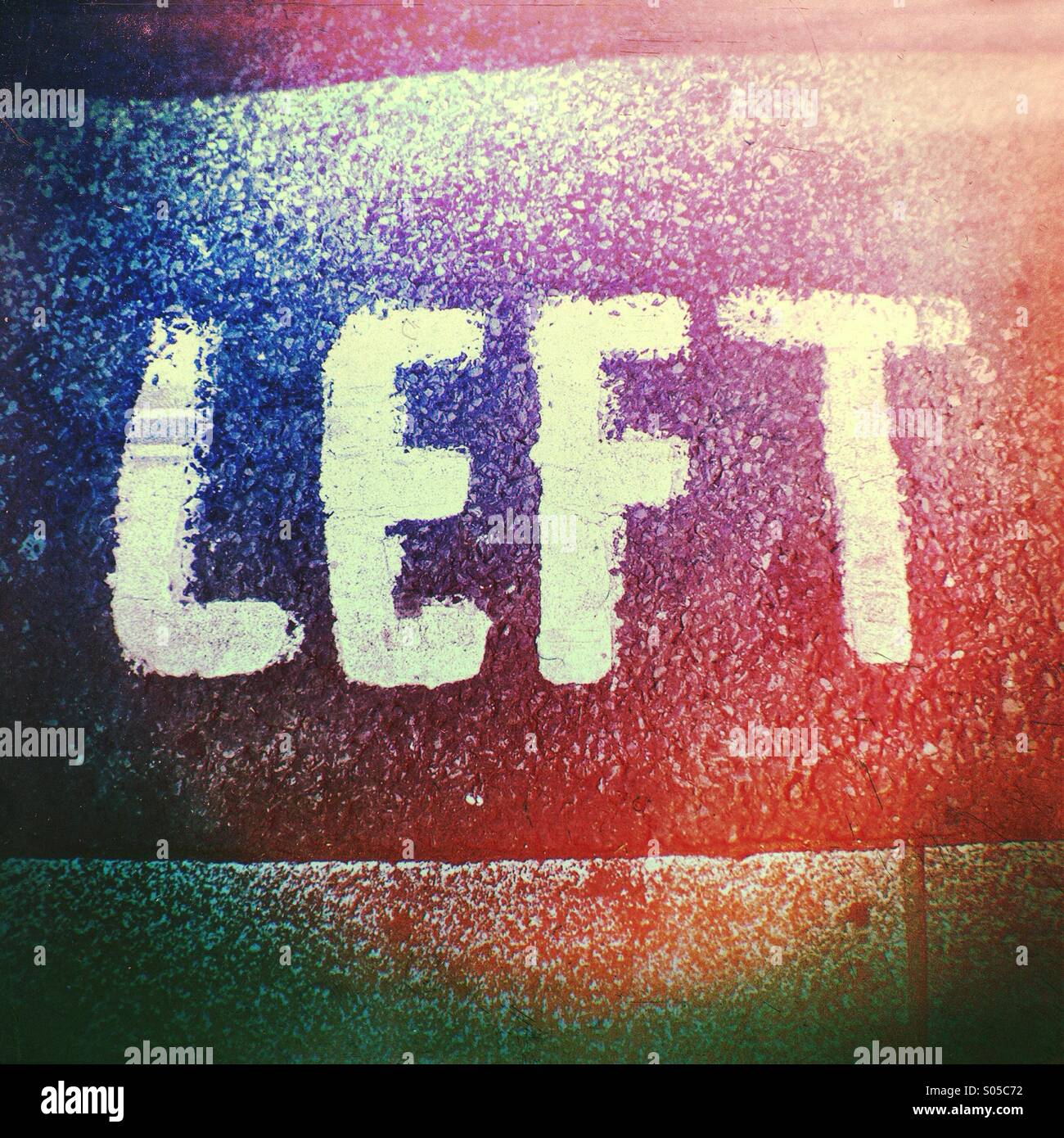 Painted road direction hi-res stock photography and images - Alamy
