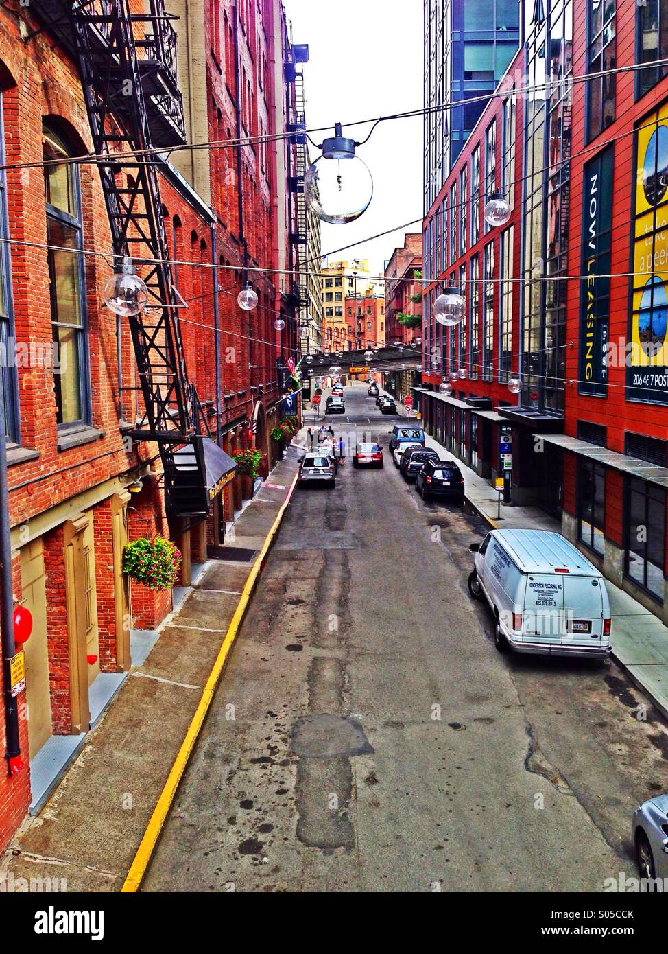Alley in Seattle, WA Stock Photo - Alamy