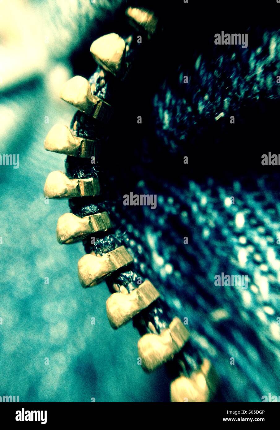 Teeth on a zip Stock Photo - Alamy