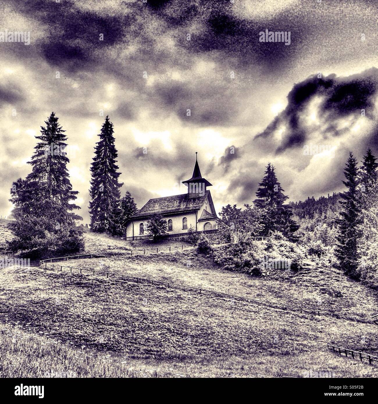 Small black church in hi-res stock photography and images - Alamy