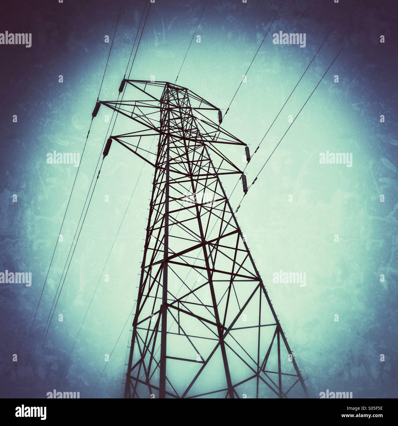 Looking up pylon hi-res stock photography and images - Alamy