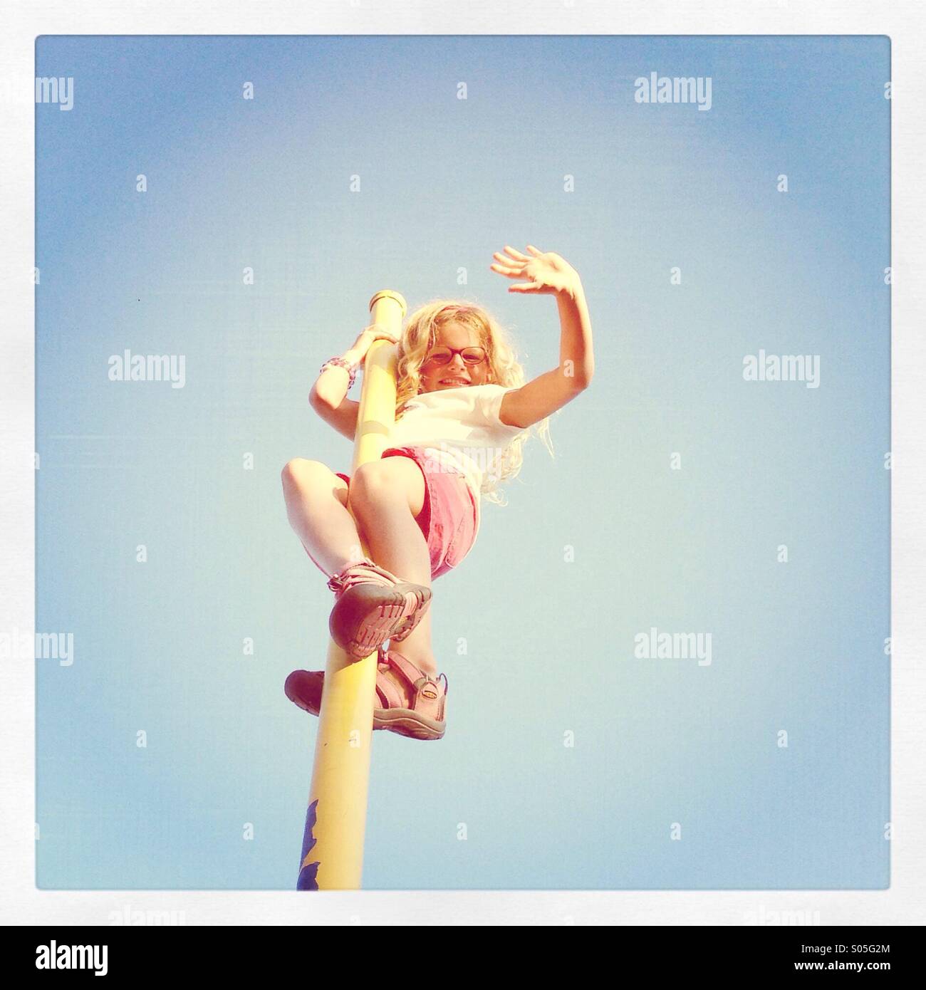 Pole climbing park hi-res stock photography and images - Alamy