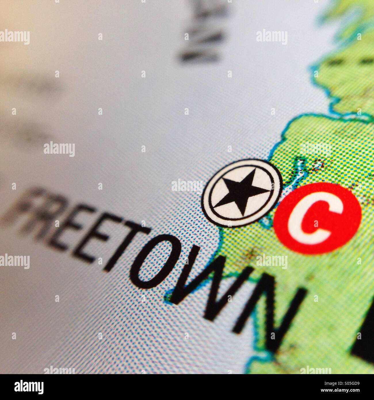 Map of freetown hi-res stock photography and images - Alamy