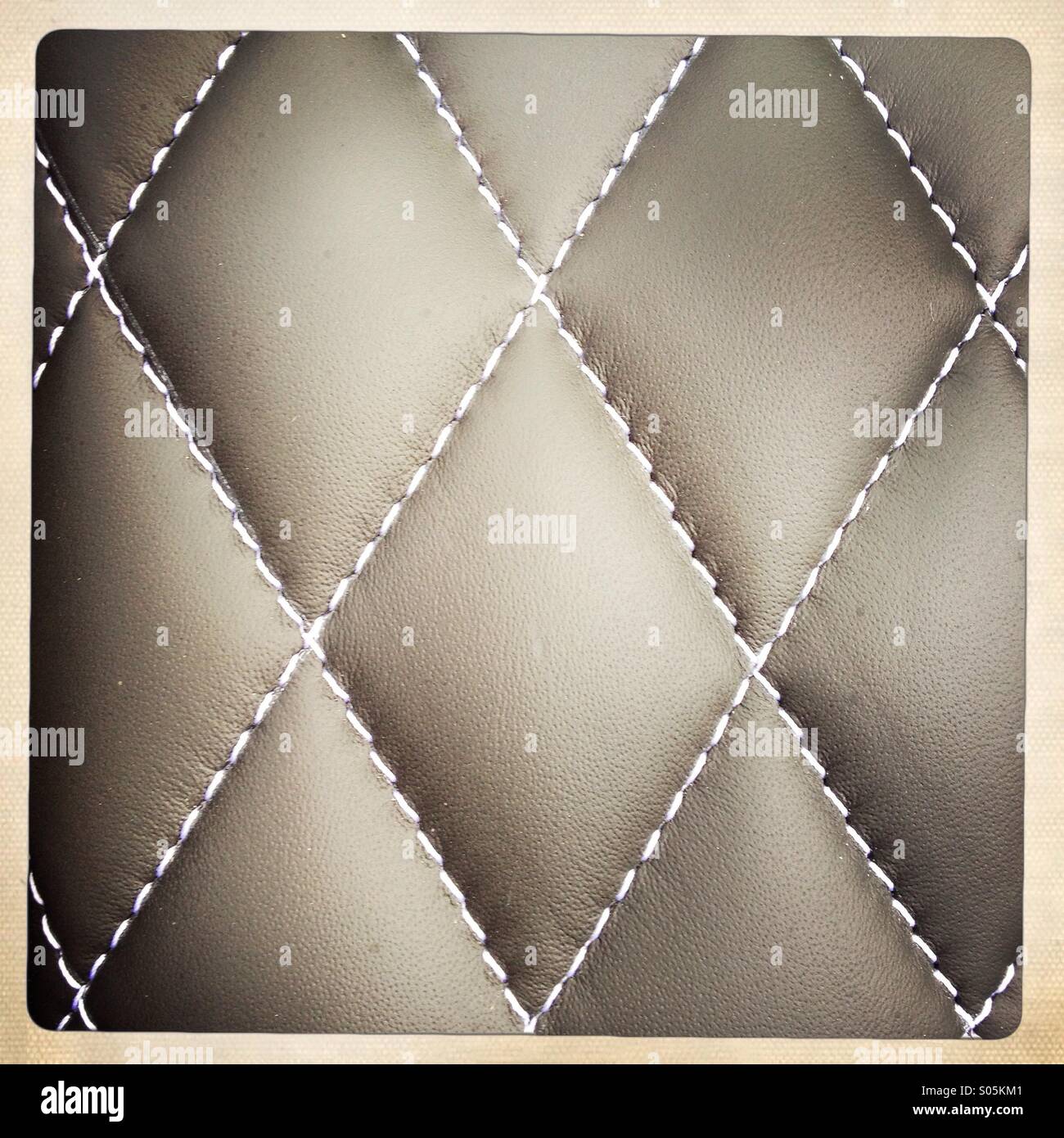 Quilted leather diamonds Stock Photo - Alamy