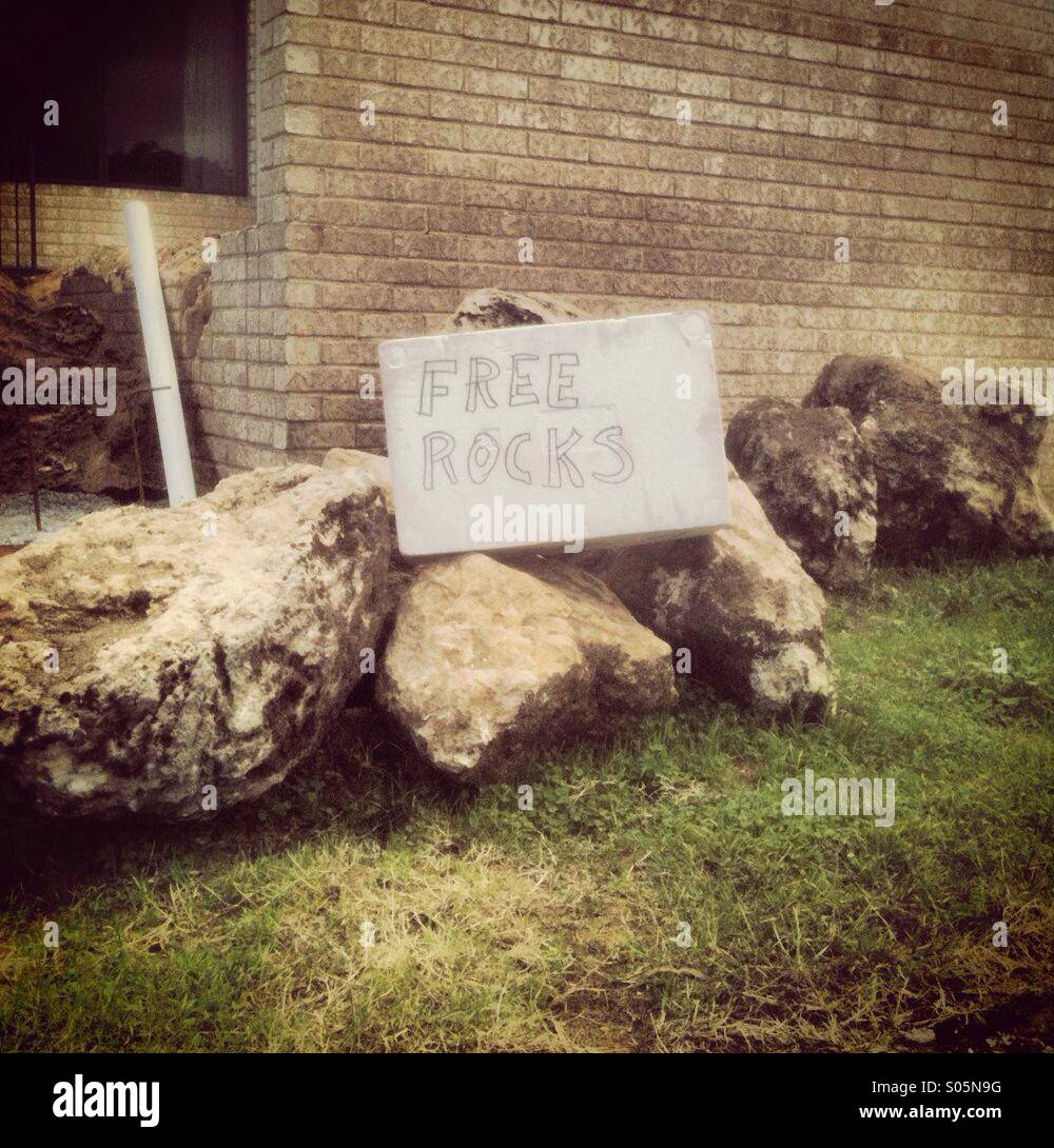 Free Rocks sign in Perth, Western Australia Stock Photo - Alamy