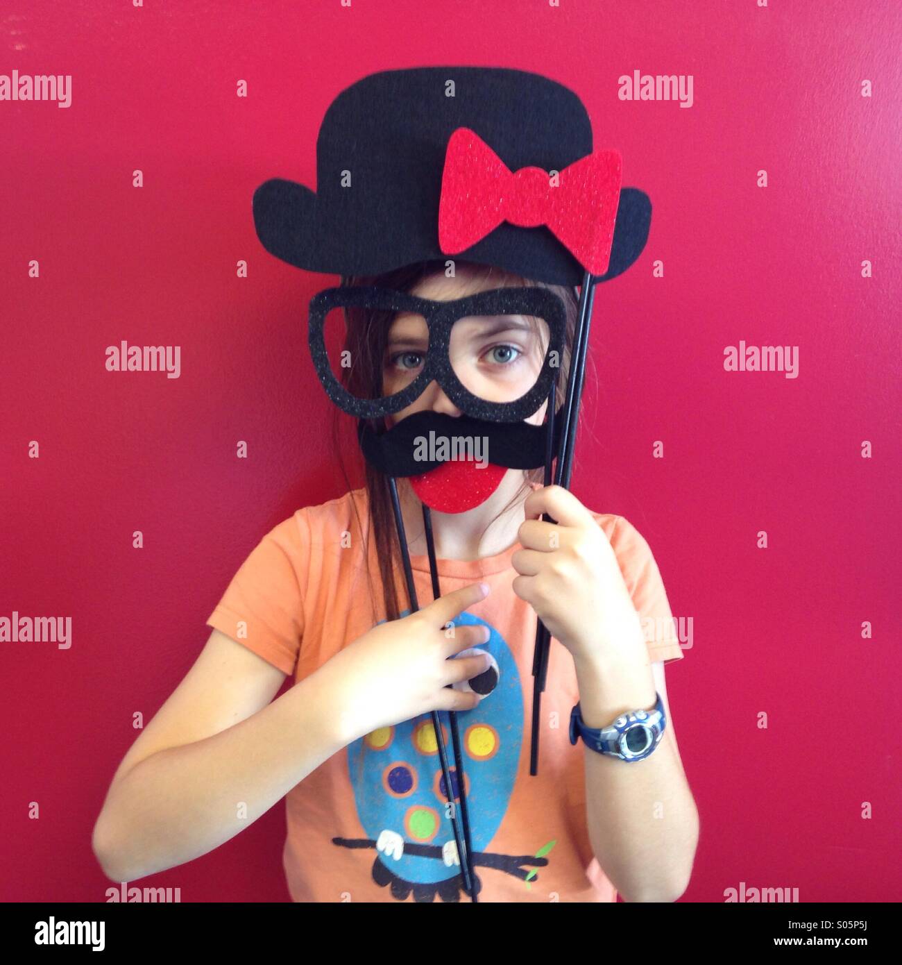 Fake Mustache Kid High Resolution Stock Photography and Images - Alamy