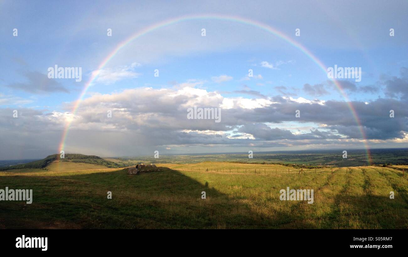 Rainbow over the Irish Landscape Stock Photo - Alamy