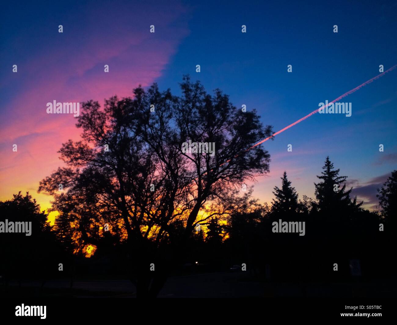 Sunset in Regina Stock Photo - Alamy