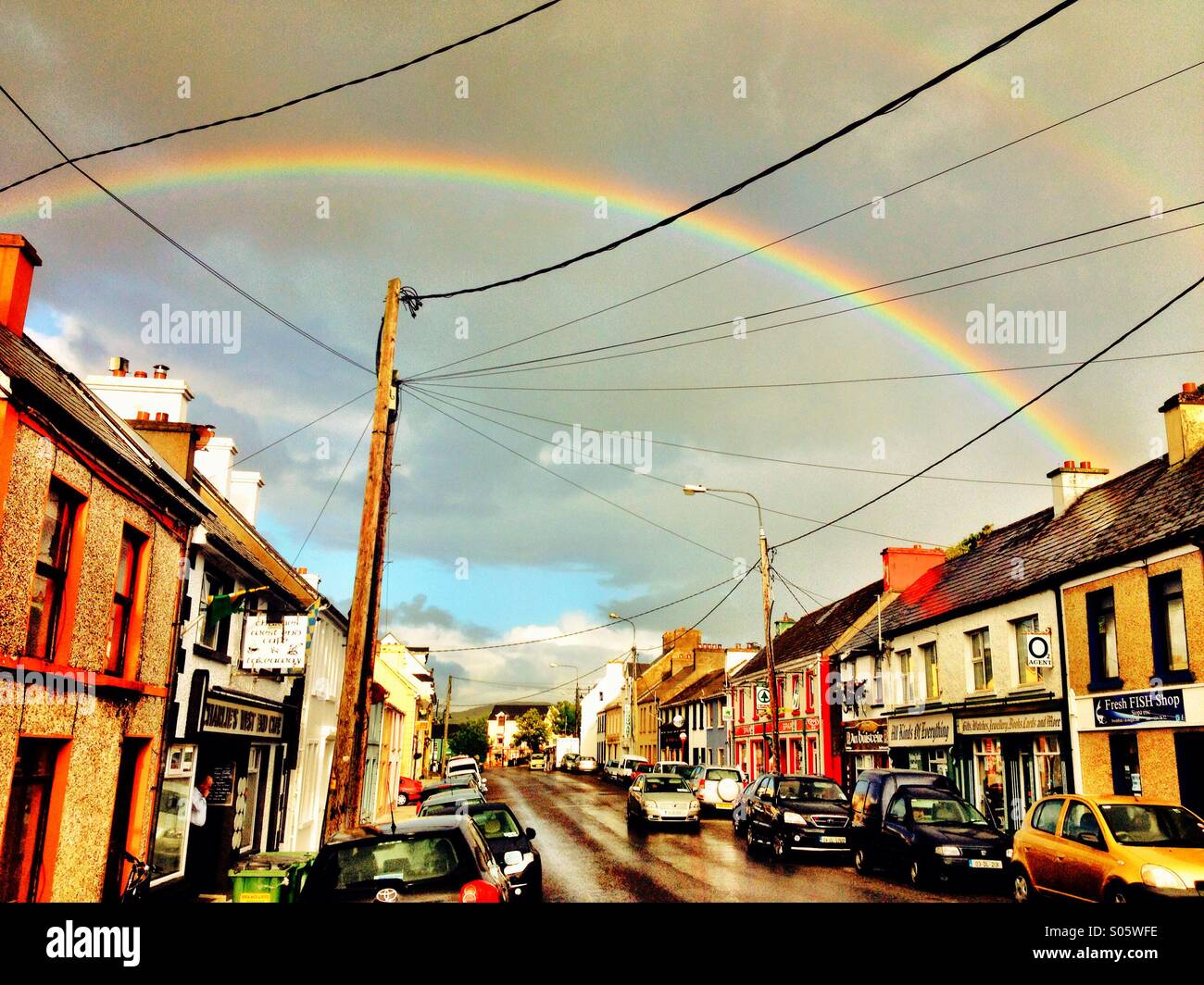 Ardara rainbow Donegal Ireland Stock Photo - Alamy