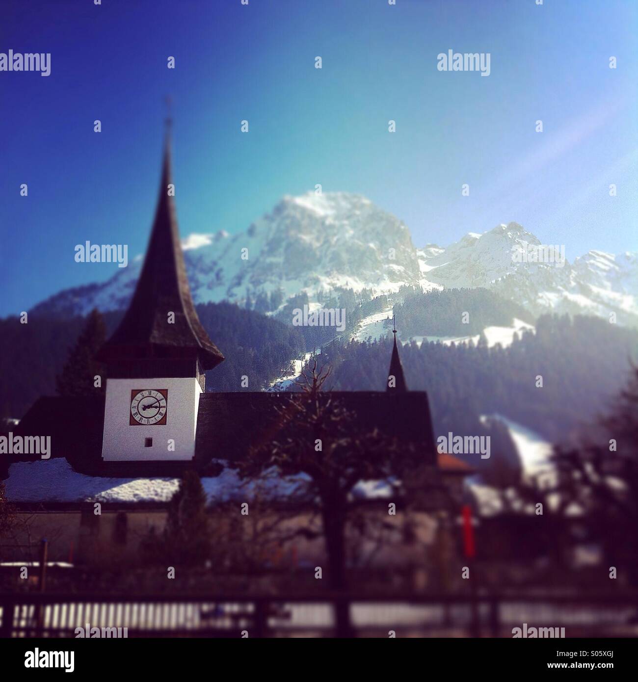 Swiss church steeple hi-res stock photography and images - Alamy