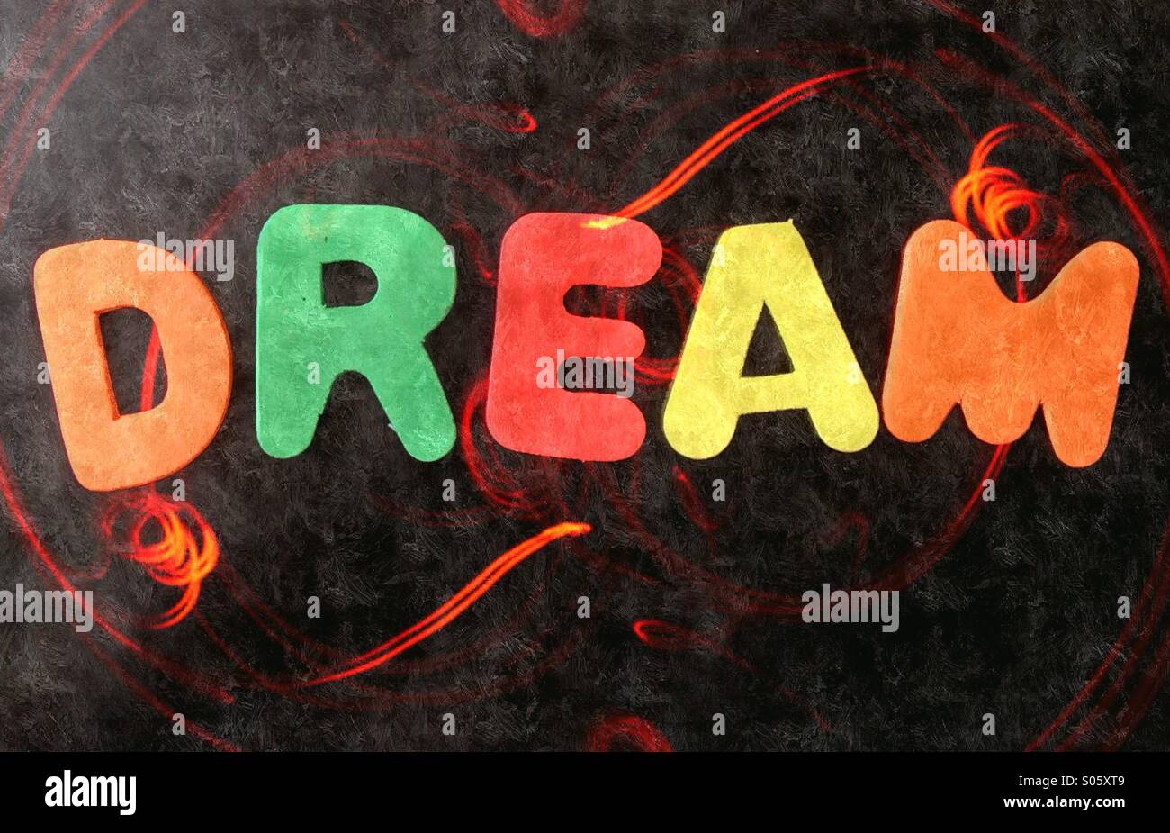 Letters showing the word 'dream' Stock Photo - Alamy
