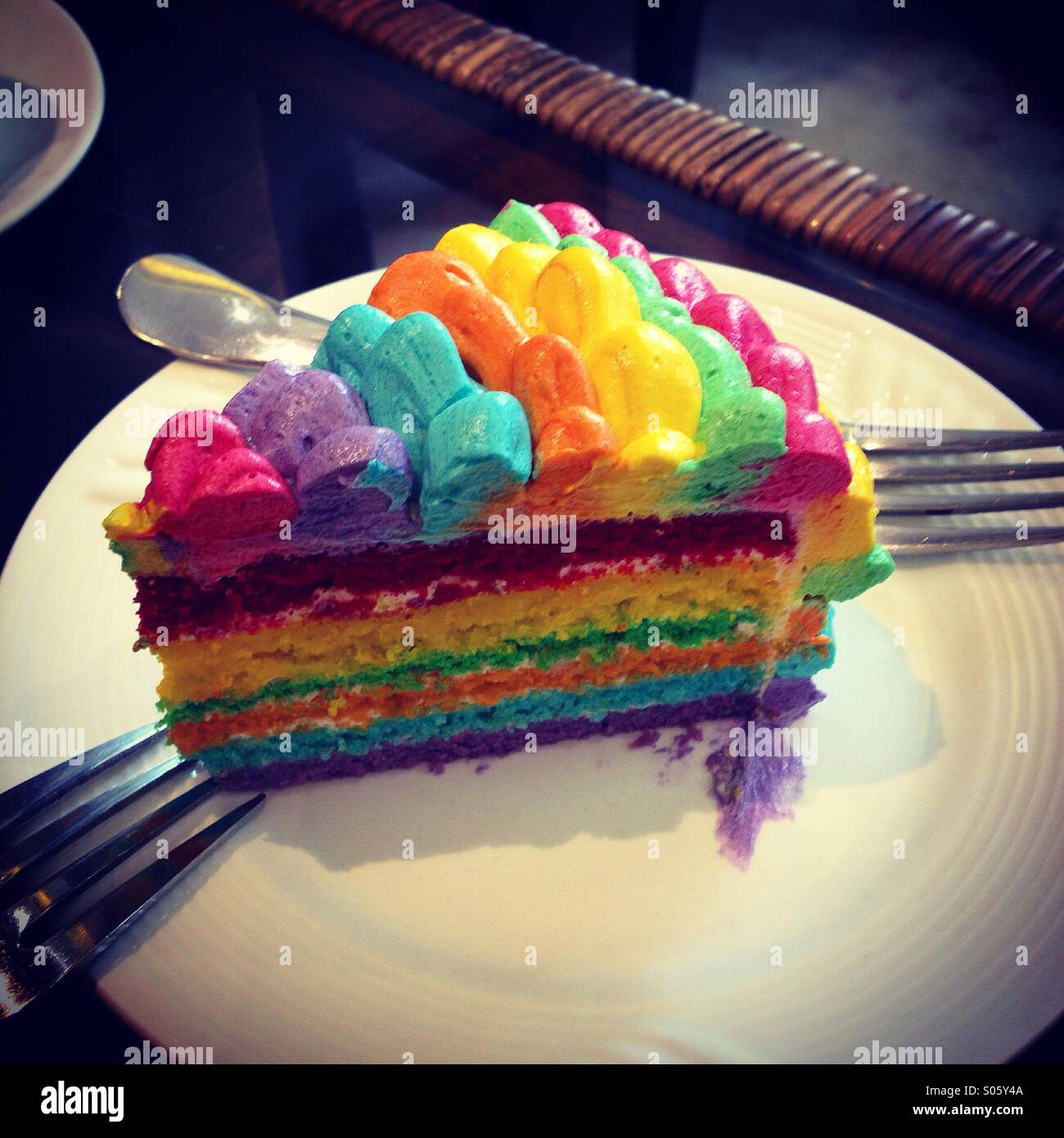 Rainbow cake hi-res stock photography and images - Alamy