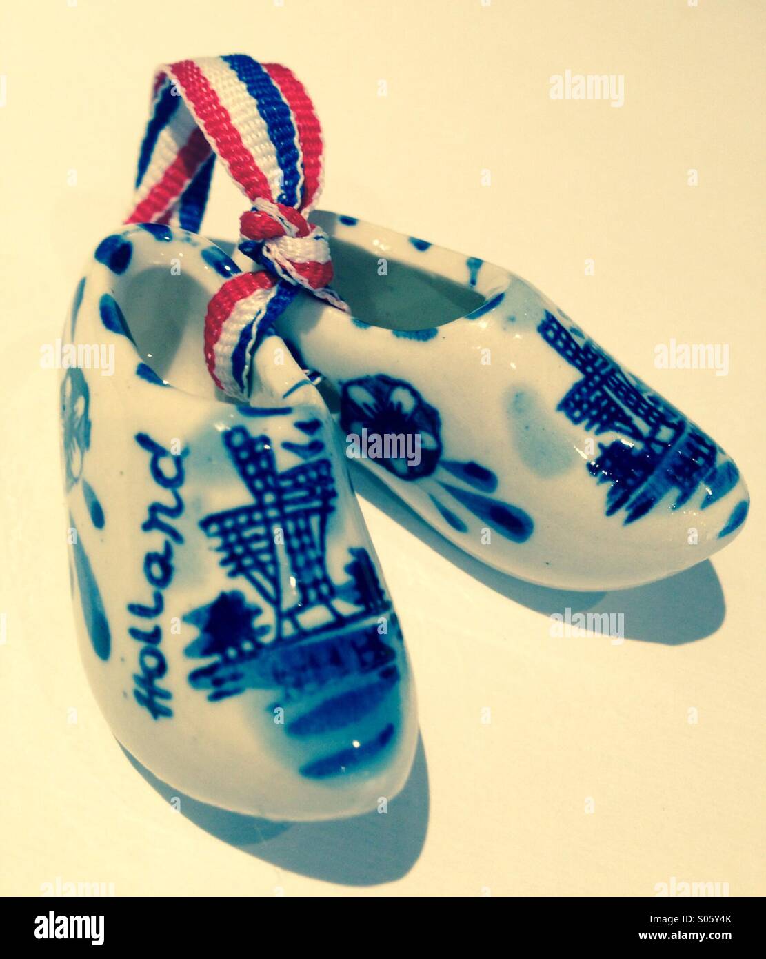 Miniature ceramic Dutch clogs Stock Photo - Alamy