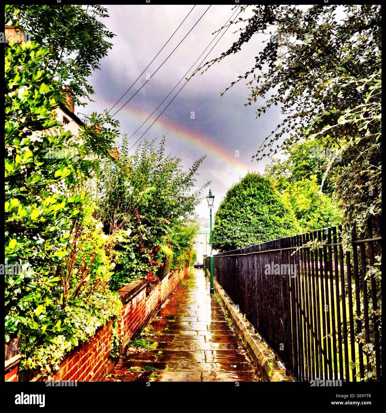 Rainbow fence hi-res stock photography and images - Alamy