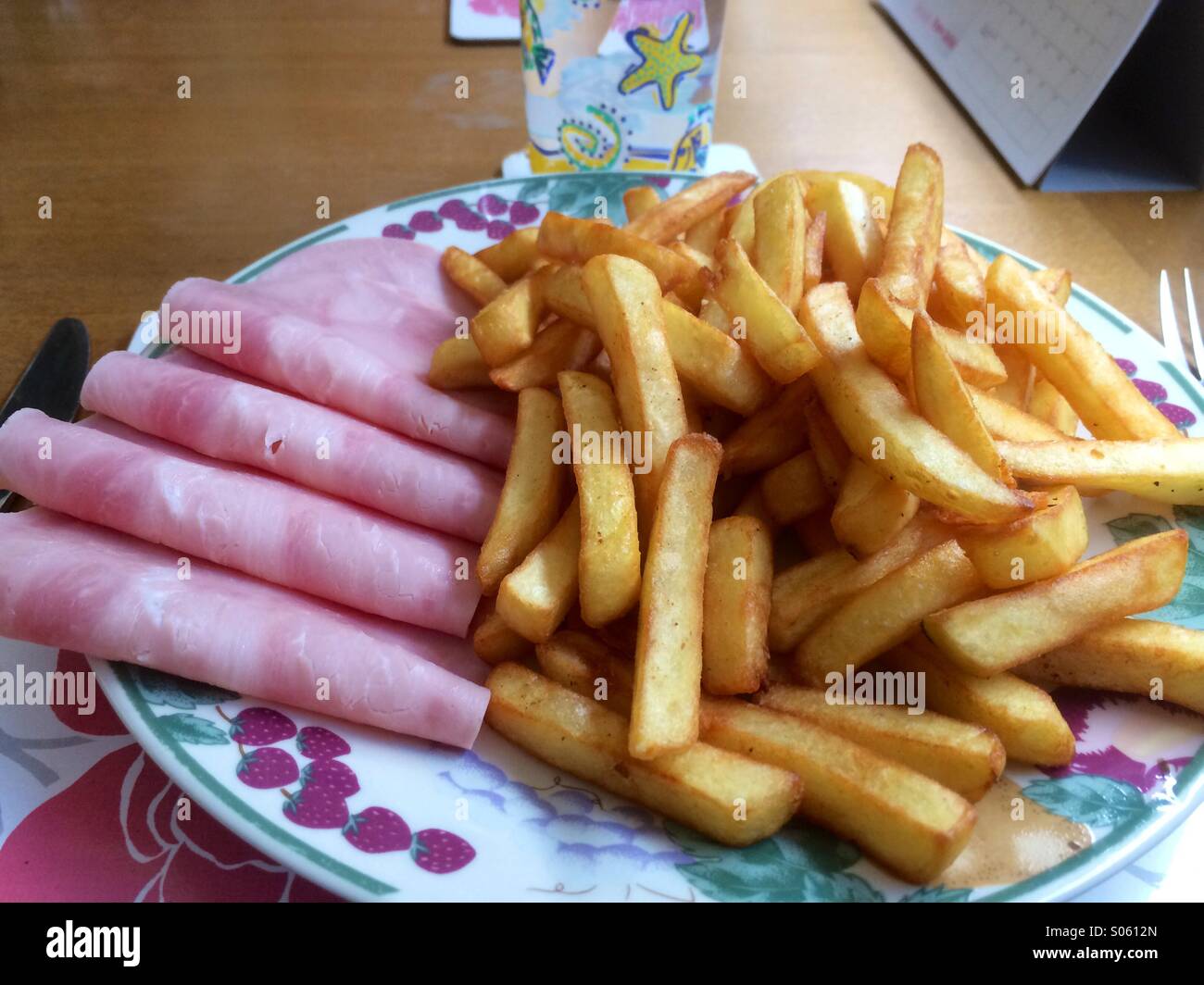 Ham and chips Stock Photo - Alamy