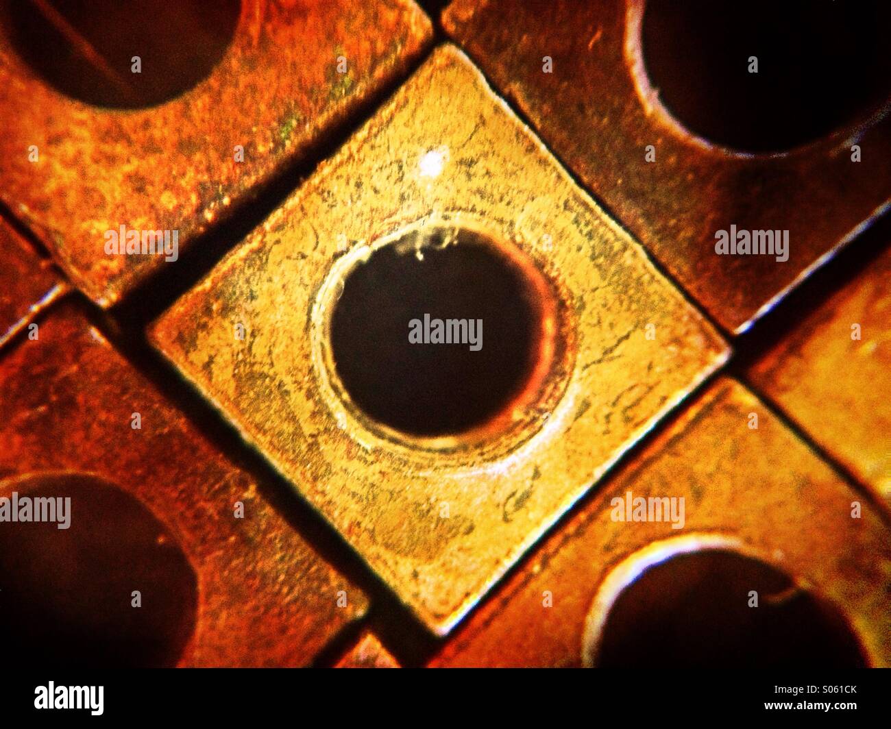 Close up of square nuts Stock Photo - Alamy