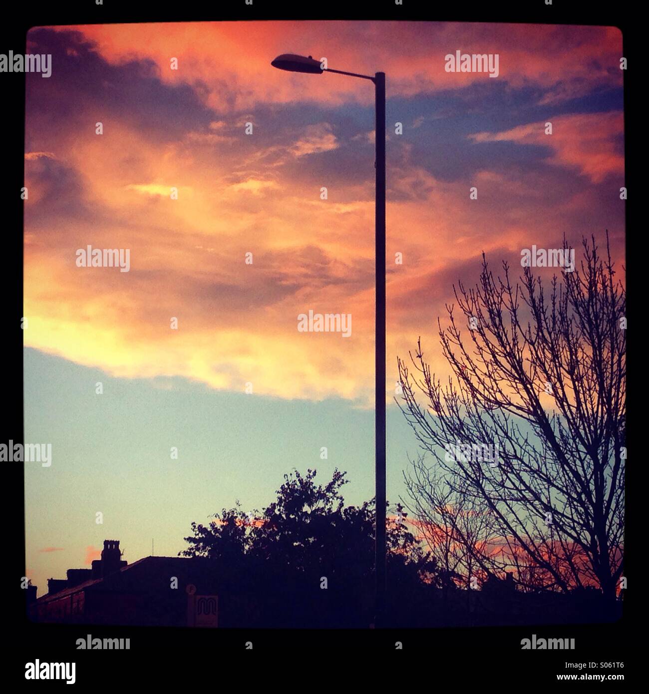 Lights at dusk Stock Photo - Alamy