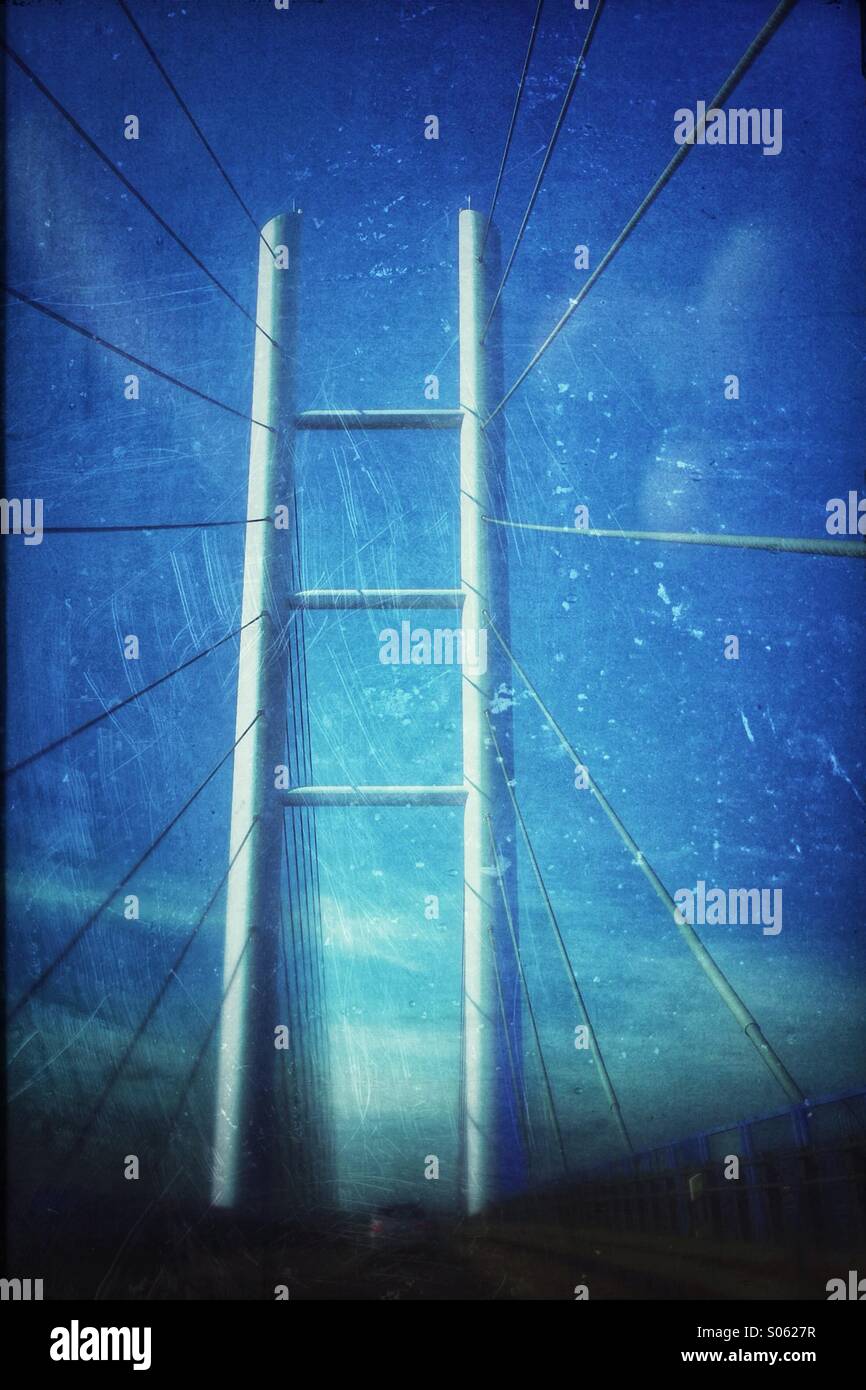 Pillars of a bridge Stock Photo - Alamy