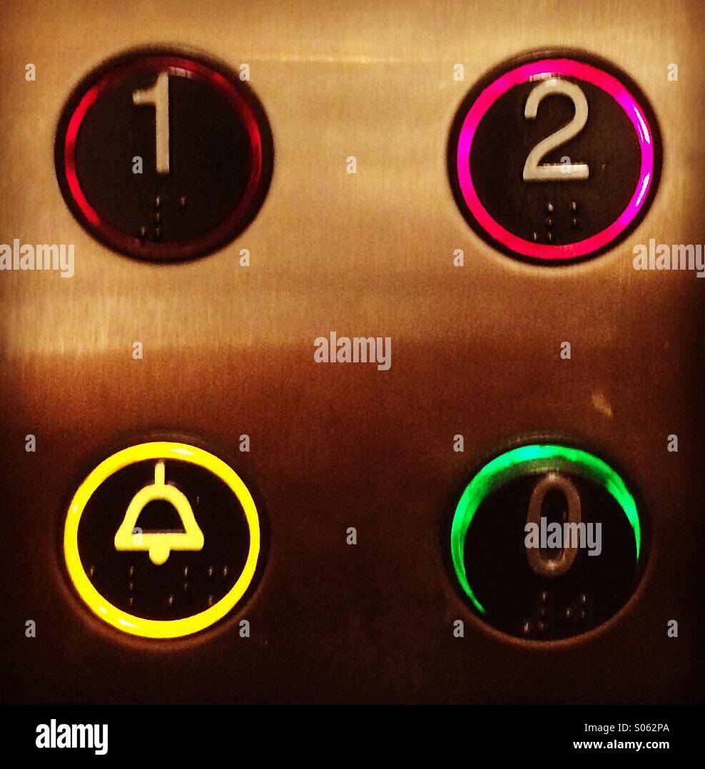 Green red buttons lift hi-res stock photography and images - Alamy