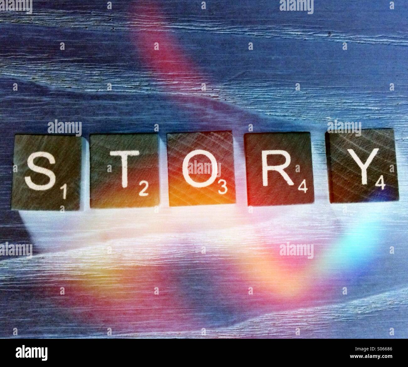 Letters spelling the word story Stock Photo - Alamy