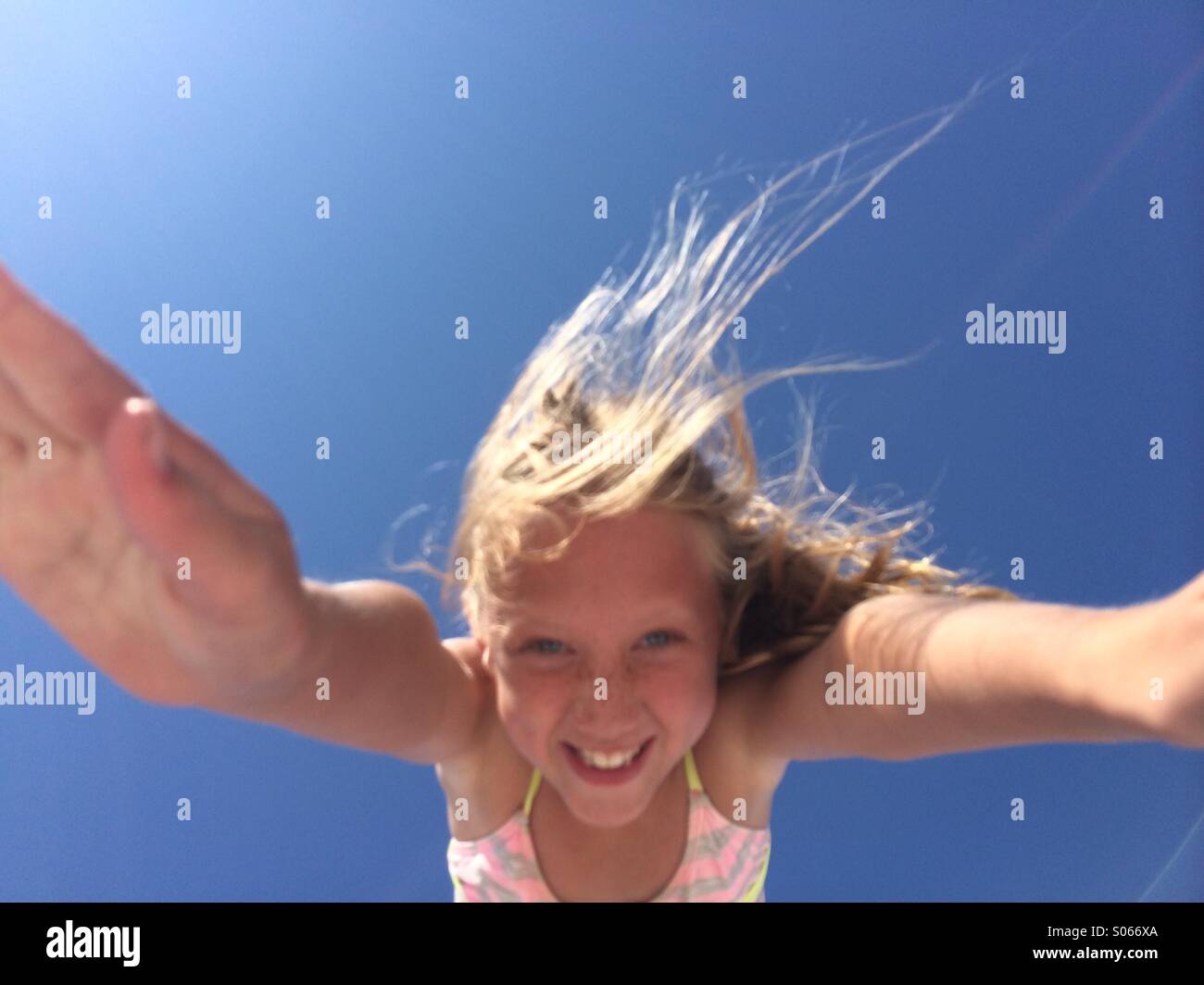 Girl in sky hi-res stock photography and images - Alamy