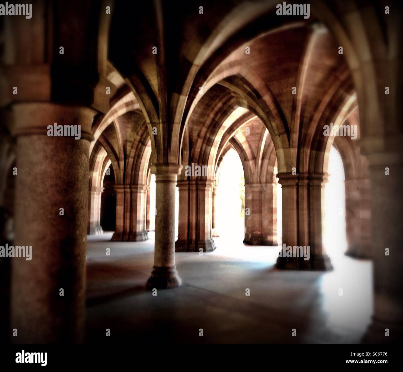 Stone arched cloisters Stock Photo - Alamy