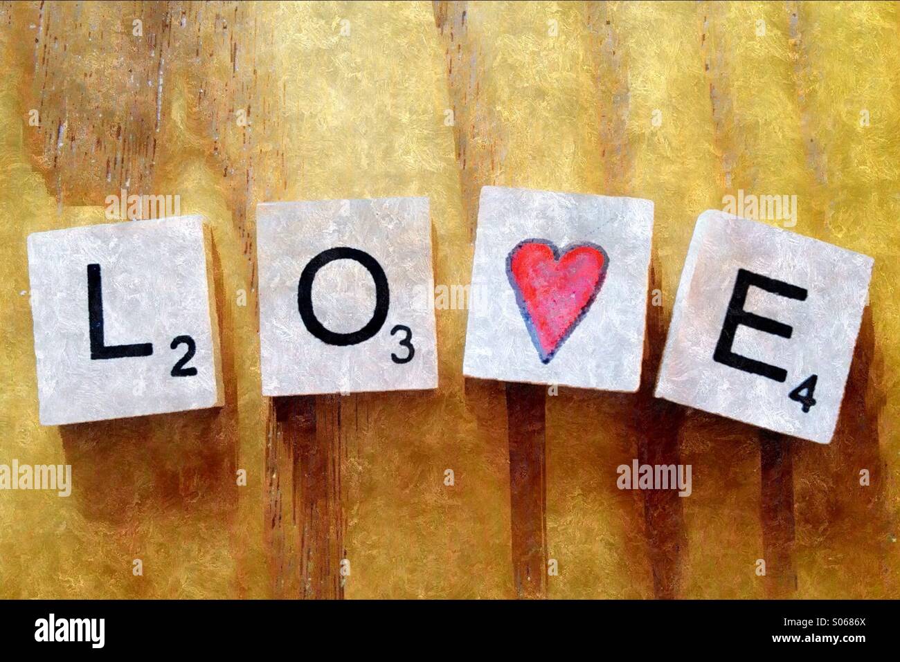 Letters spelling the word love Stock Photo - Alamy