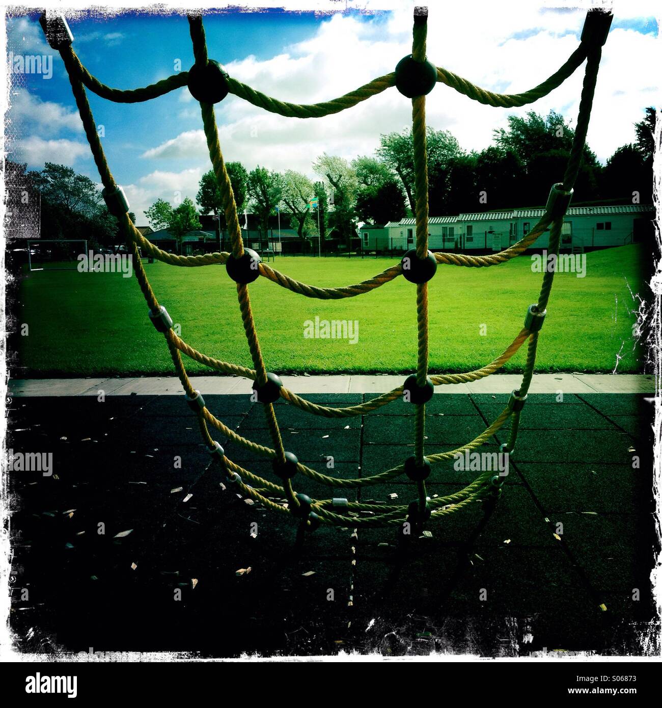 Climbing net rope ladder Stock Photo - Alamy