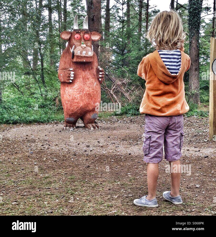 Meeting Gruffalo in Haldon Forest Stock Photo - Alamy