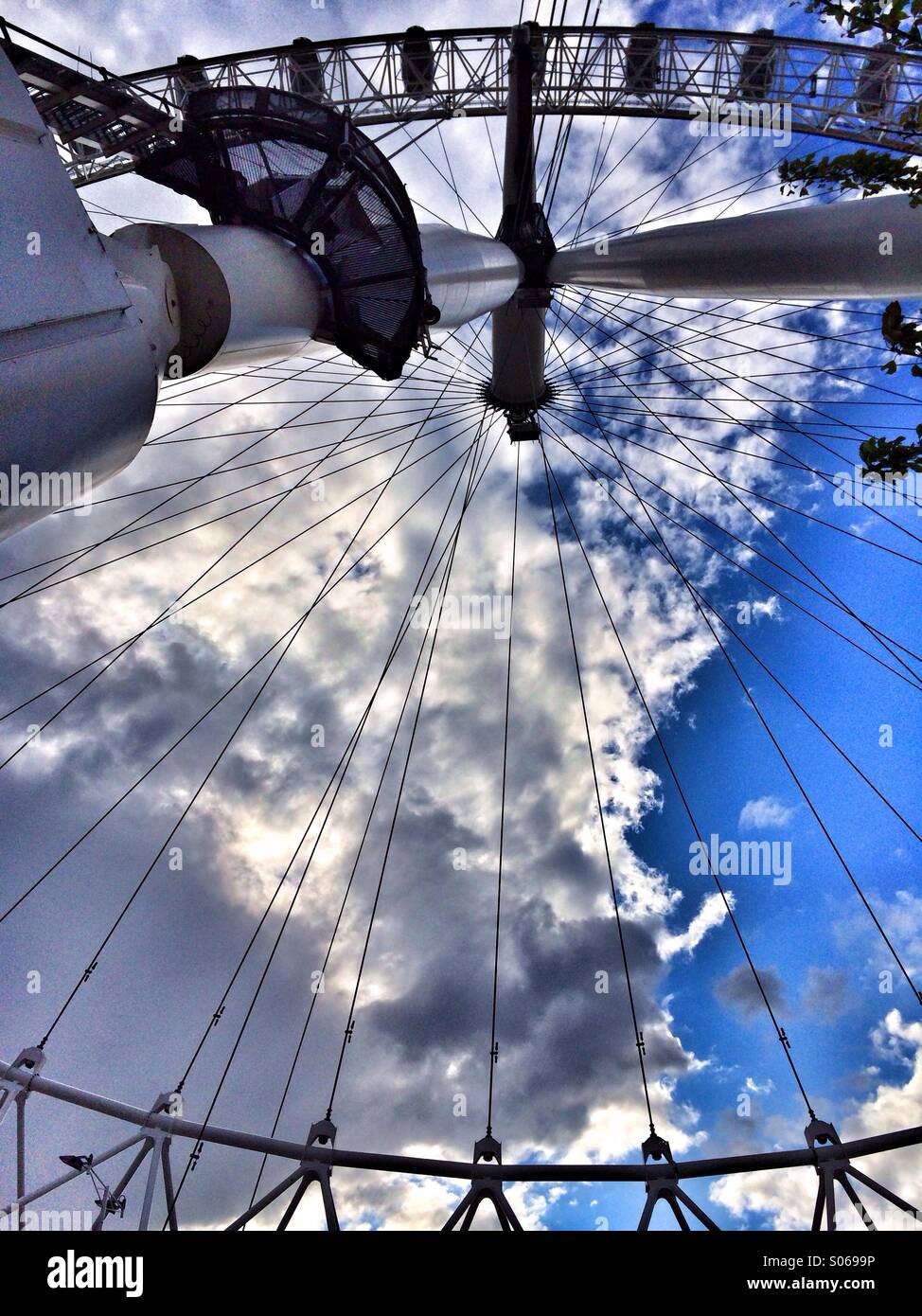 London Eye wheel close up Stock Photo - Alamy