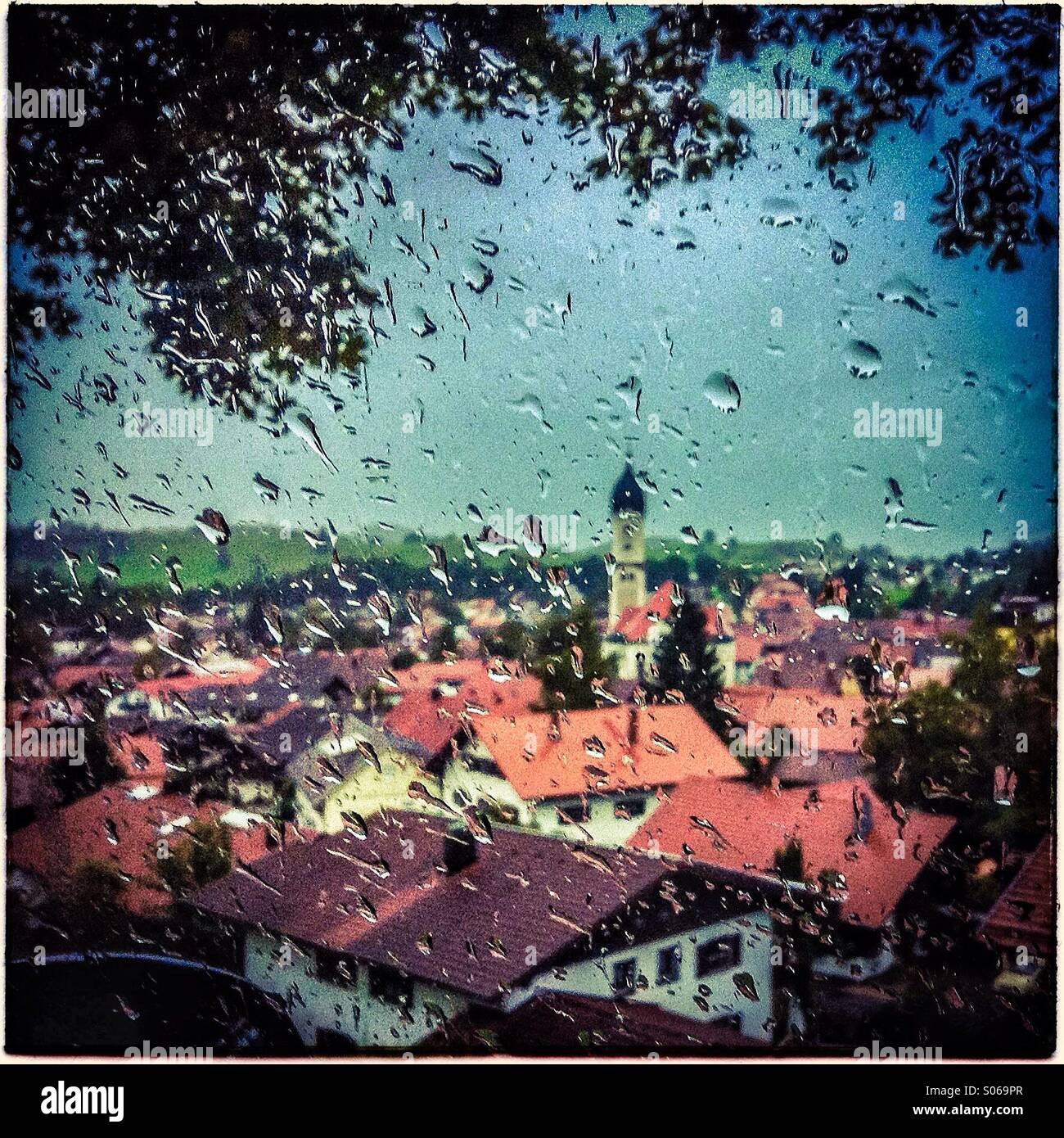 Bavarian alpine village of Nesselwang, Allgäu, Germany, Europe seen ...
