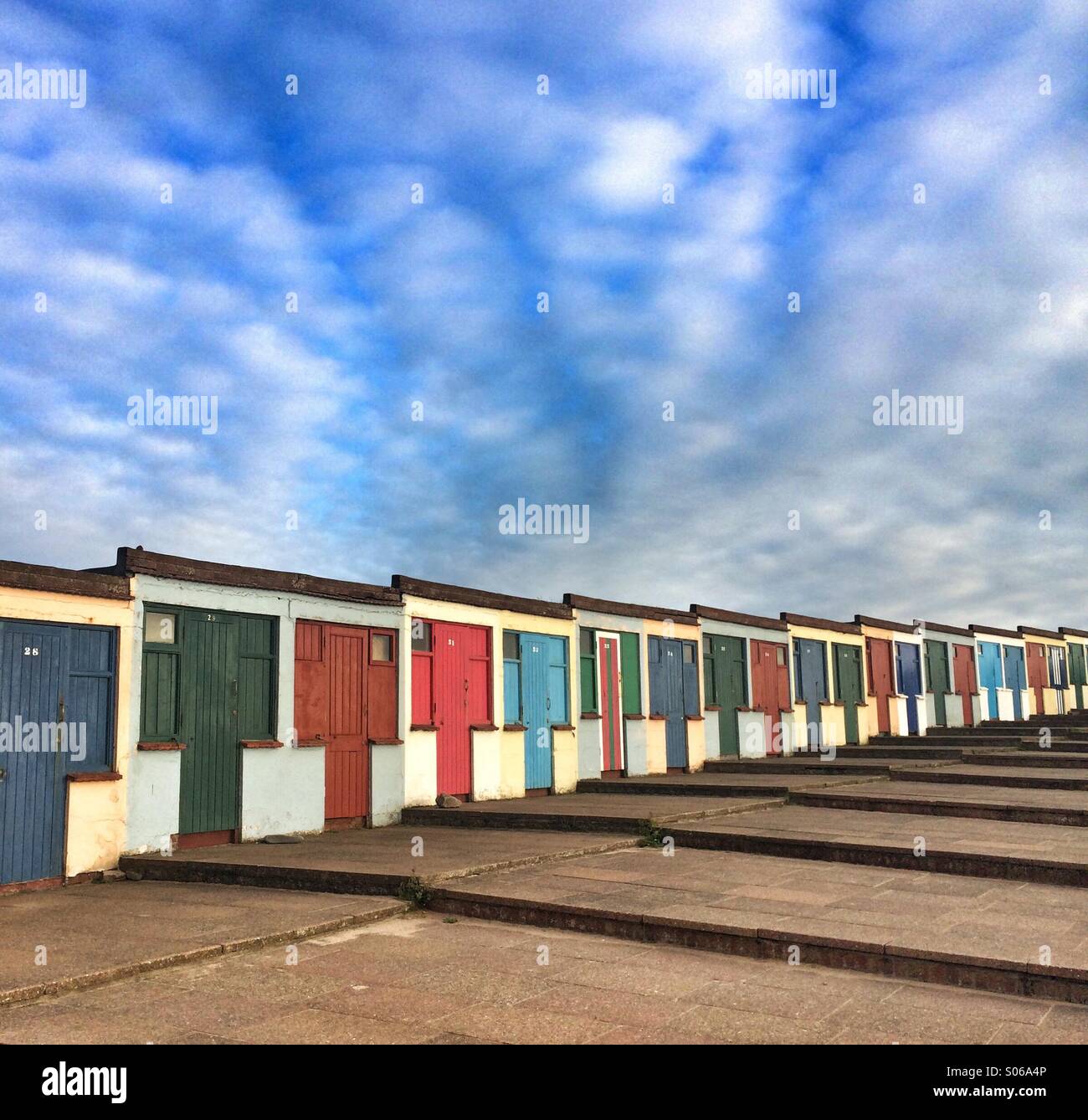 Beach Huts in Bude, Cornwall, UK Stock Photo - Alamy