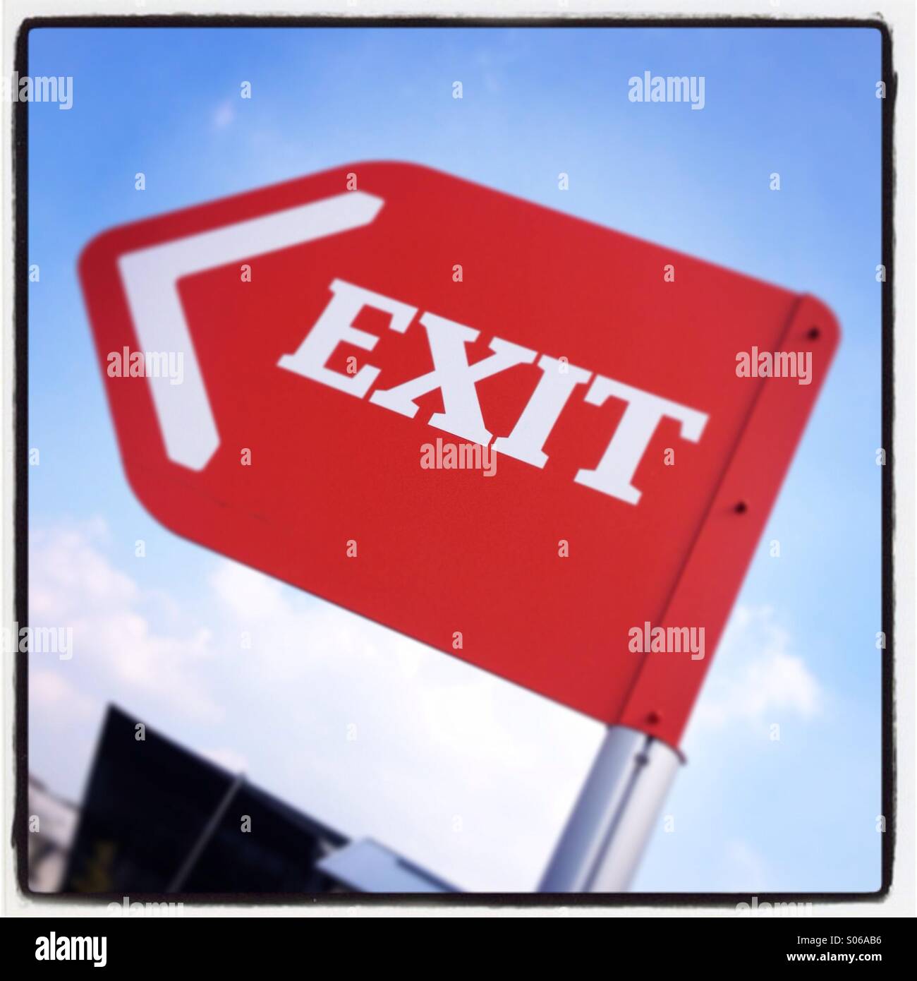 Car park exit sign hi-res stock photography and images - Alamy